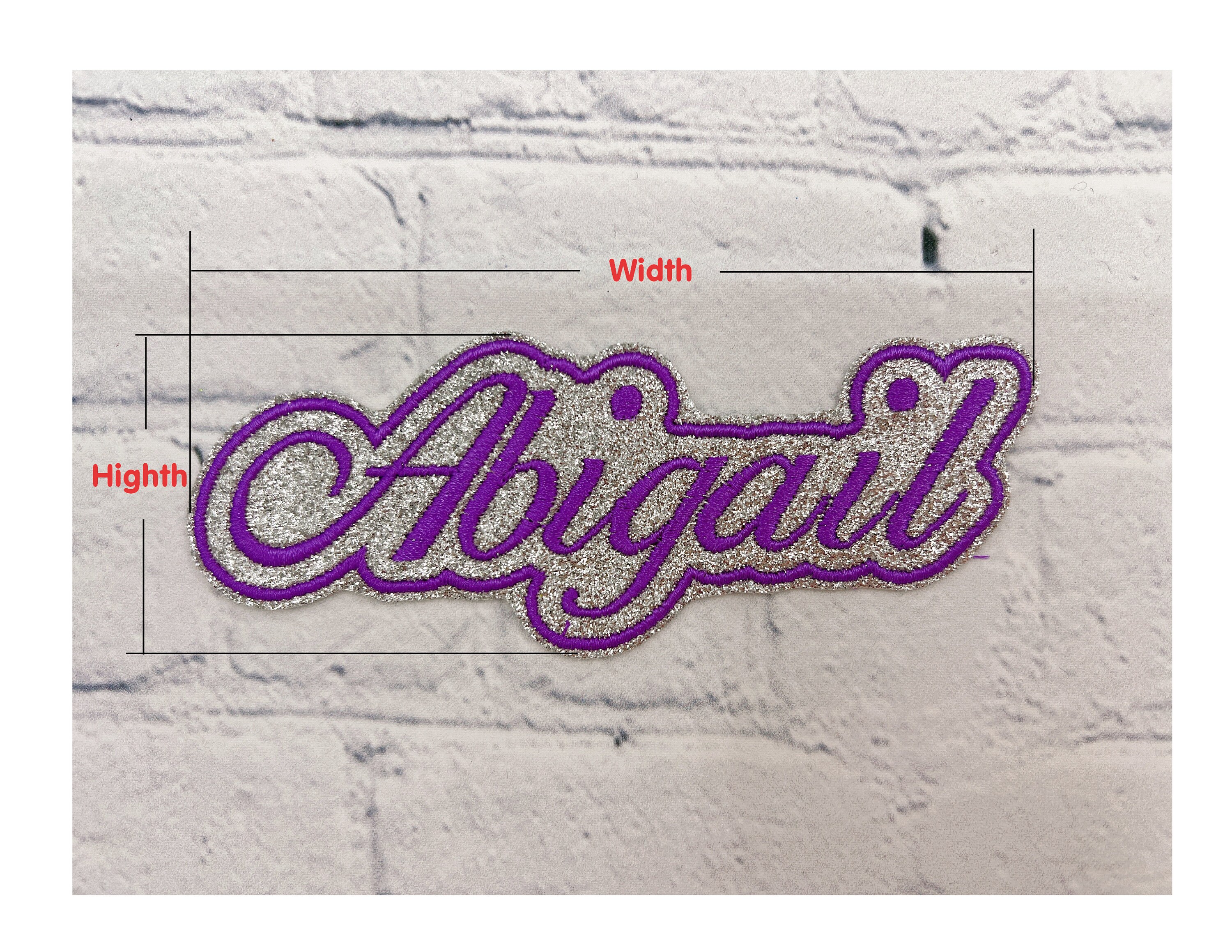 Glitter Personalized Name Patch Custom Name Patch Iron on - Etsy