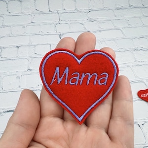 1"-8" Personalized Text Heart Patch, Custom Name Patch, Name Tag, Iron on Patch, Heart Patch ...