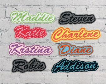 Glitter, Rainbow, Personalized Name Patch, Custom Name Patch, Name Tag, Iron on Patch, for ...