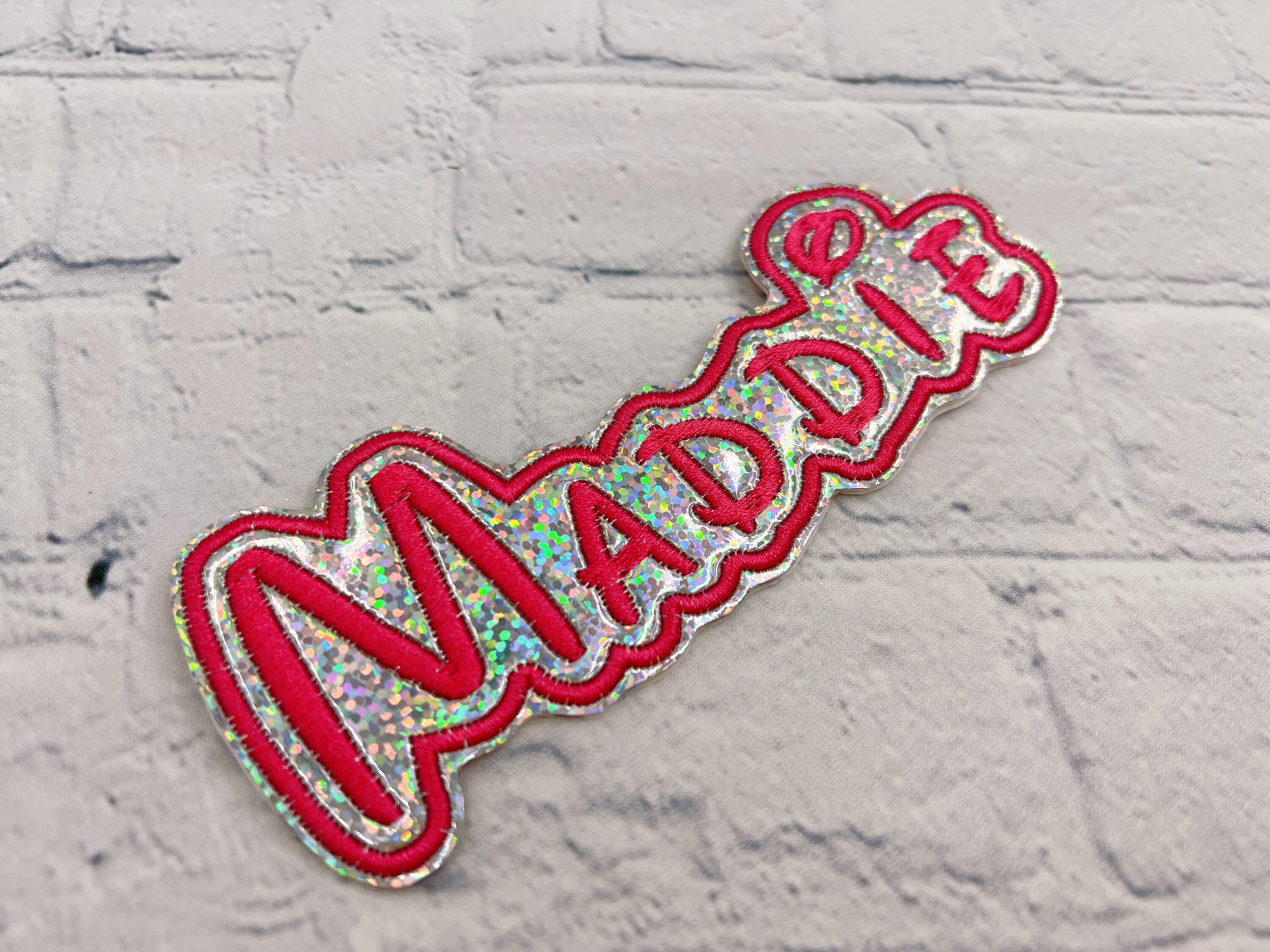 Holographic Glitter Shinny Personalized Name Patch Custom - Etsy