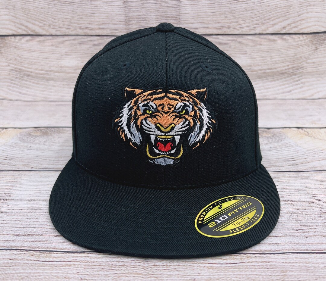 Tiger Face Personalized Embroidered Hat, Custom Hat, Fitted Snapback ...