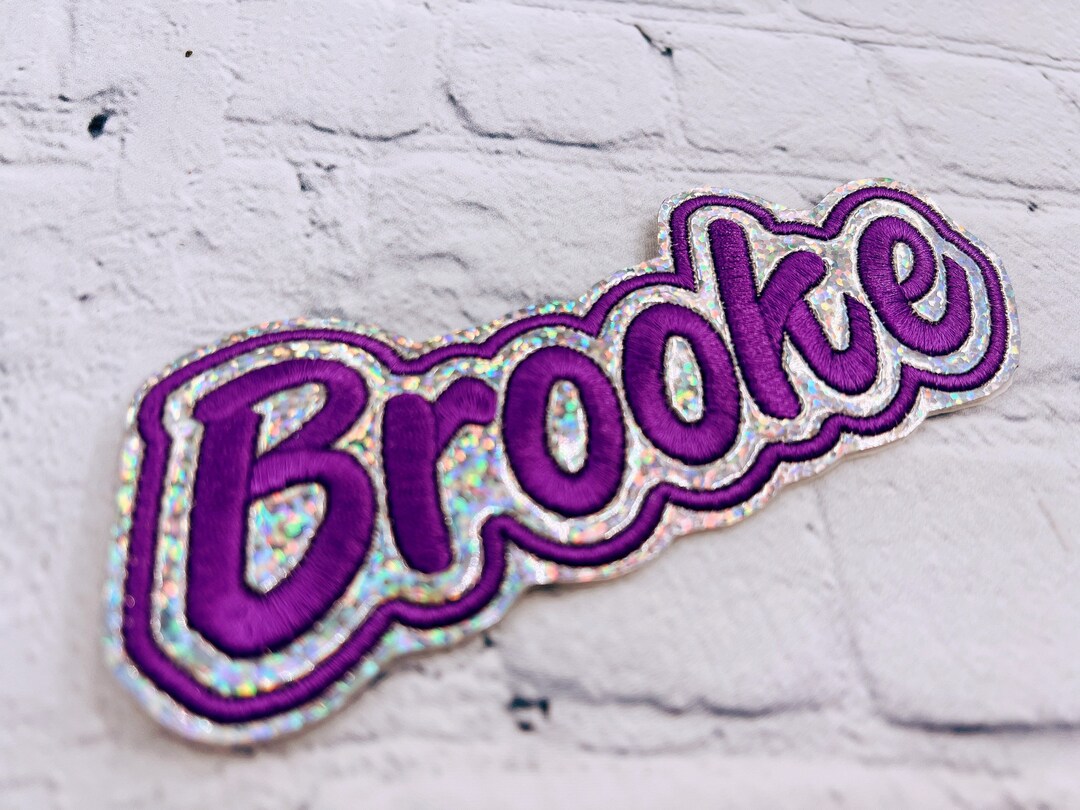 Holographic Glitter Shinny Personalized Name Patch Custom Name Patch Holographic Glitter Shinny Personalized Name Patch Custom Name Patch