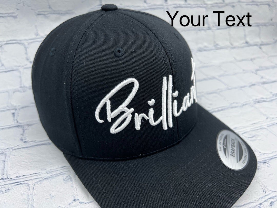 3D Puff Personalized Embroidered Hat, Custom Hat, Fitted Snapback ...