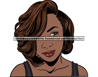 Bob Hair Woman Svg | Etsy