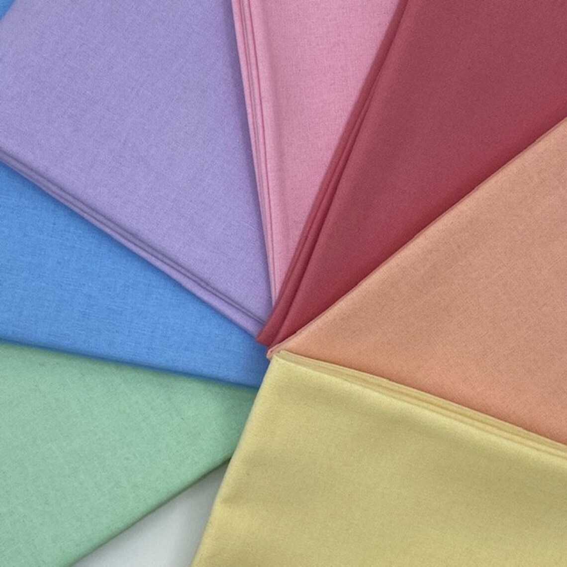 Fat Quarter Bundle Pastel Rainbow 100% Cotton - Etsy