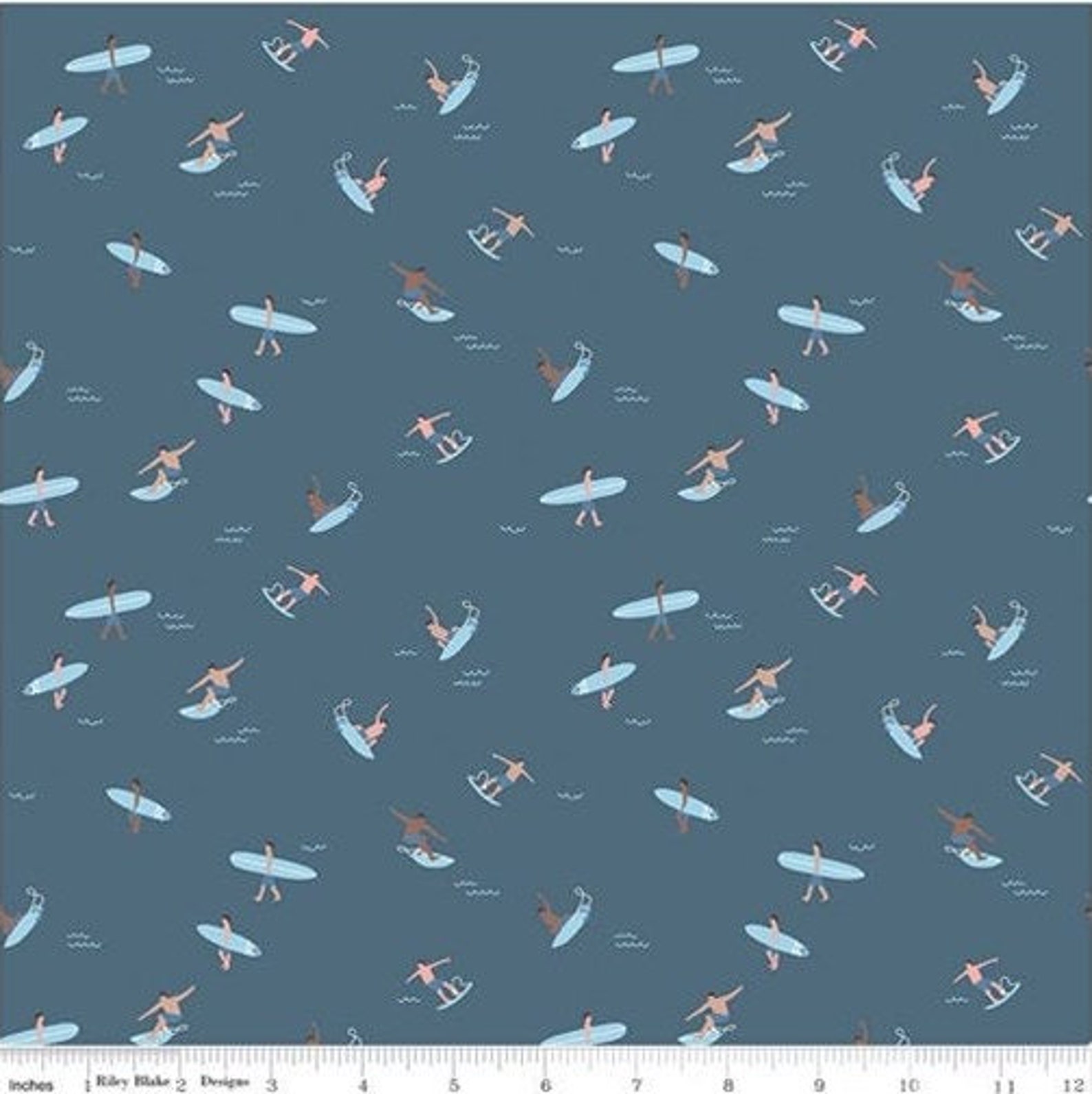 Riley Blake Riptide Surfing Fabric - Etsy