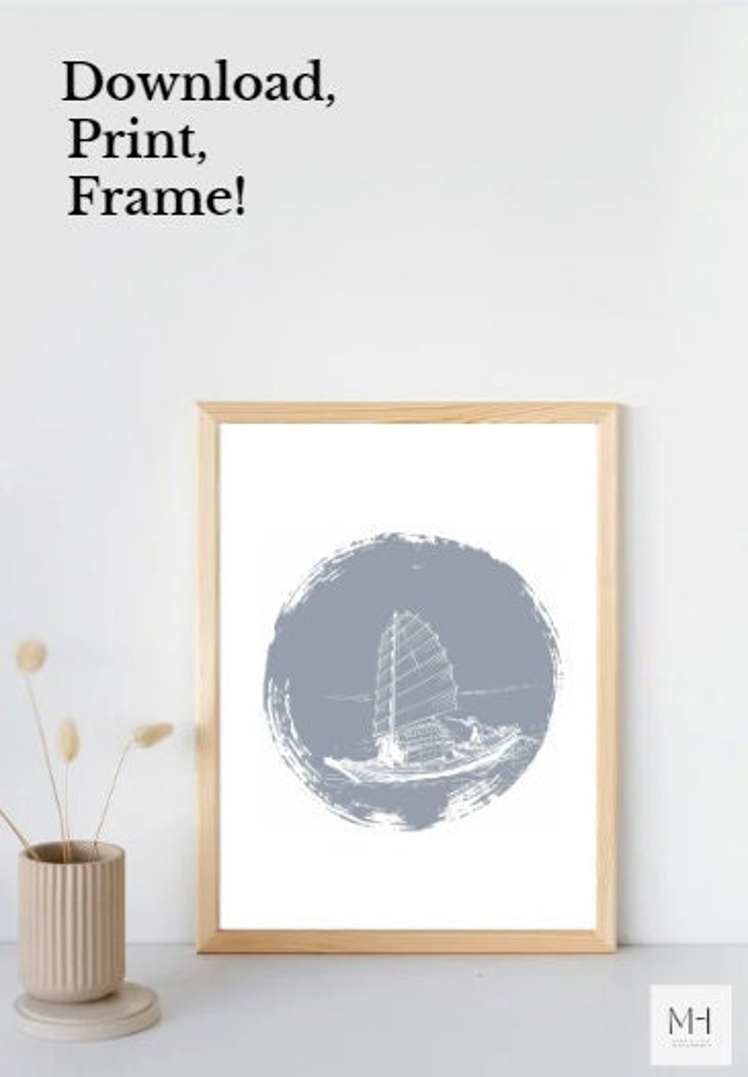 Nautical Sail Art Print, Vintage Line Art - Etsy