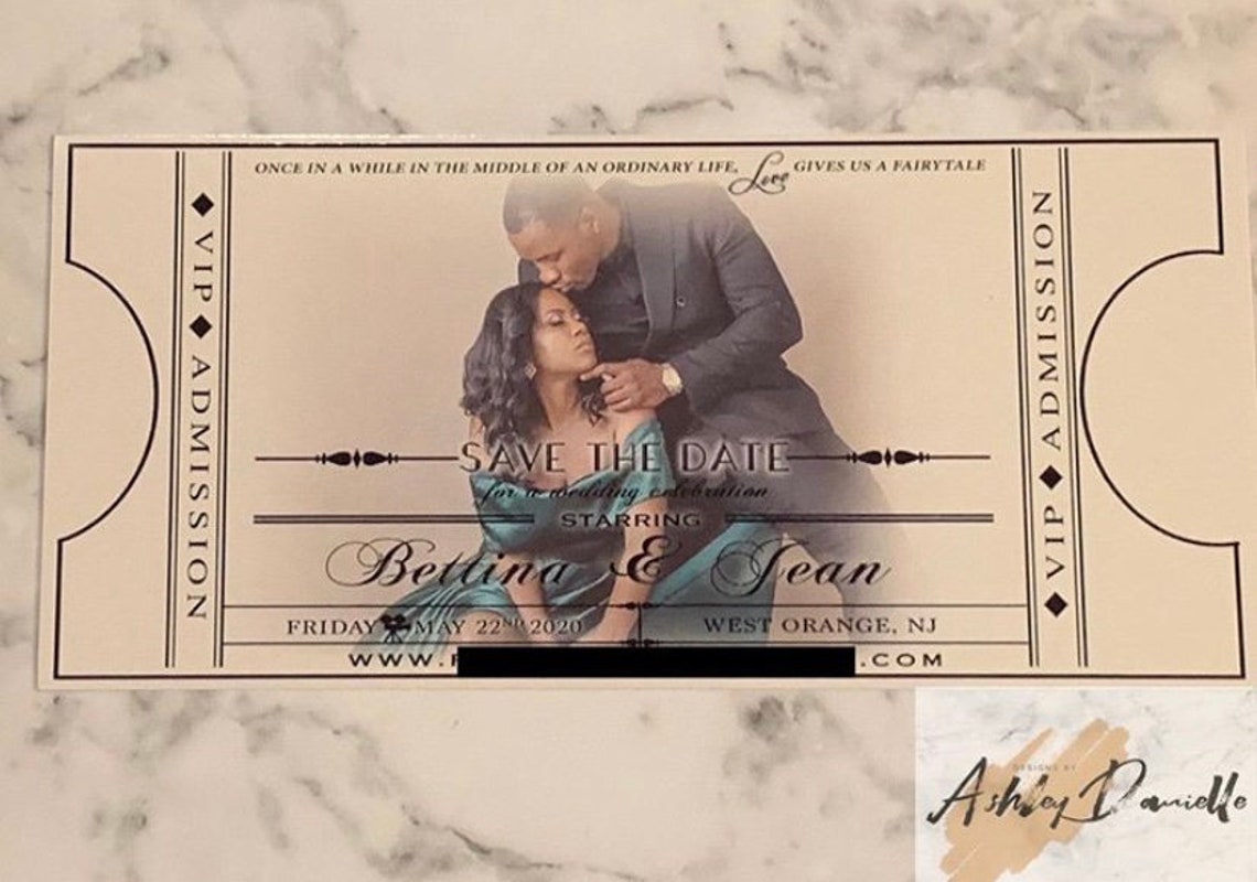Move Ticket Theme Wedding Invitation - Etsy