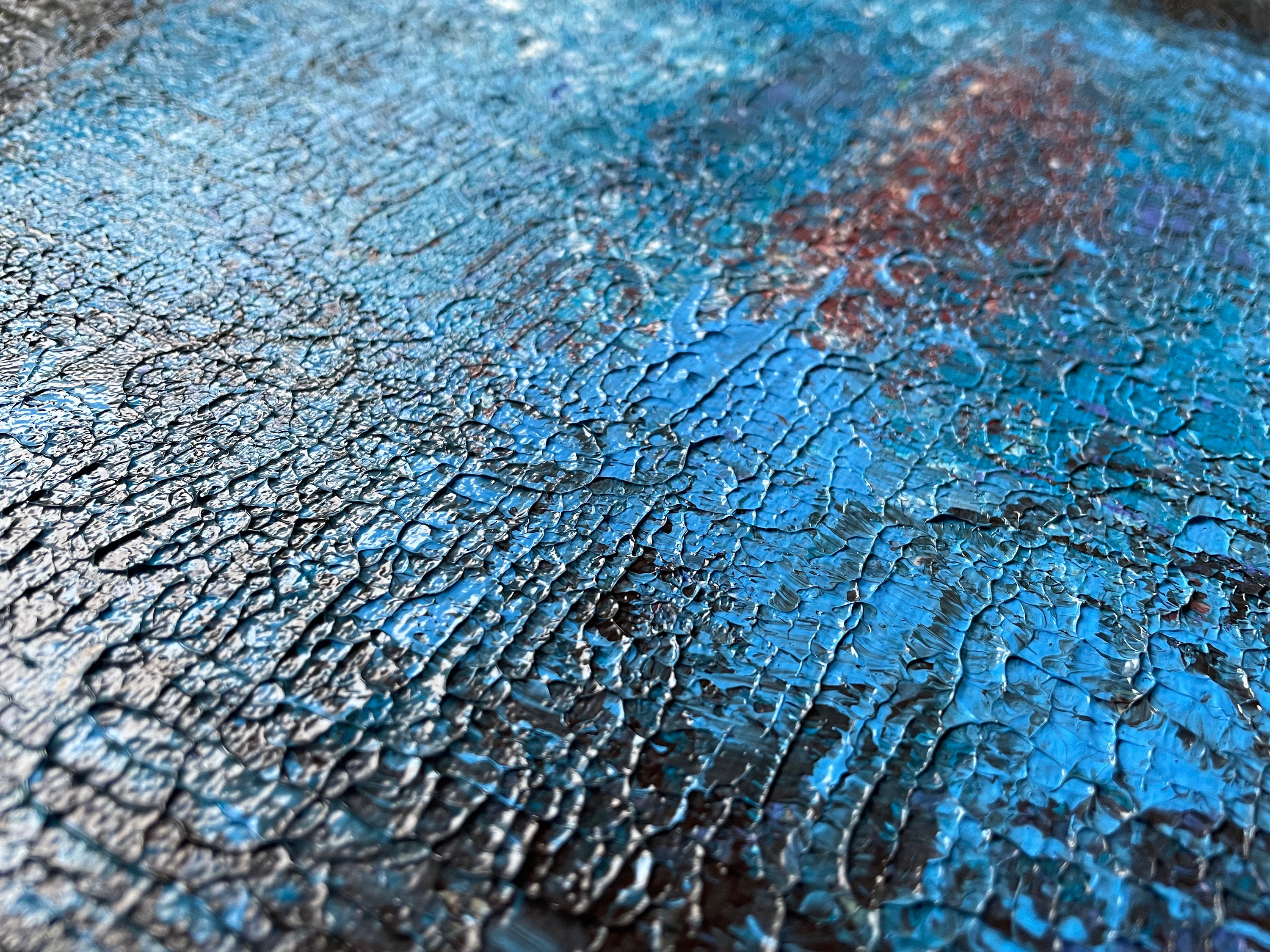 ORIGINAL: blue Abstract Acrylic Painting - Etsy