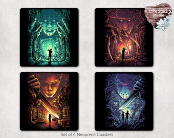 Classic Horror Movie Ceramic Coasters Set of 4 You Pick - Etsy