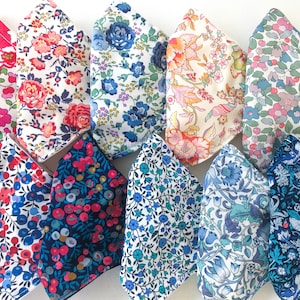 Liberty of London Fabric Keychain Key Fob Wristlet Colorful Leather ...