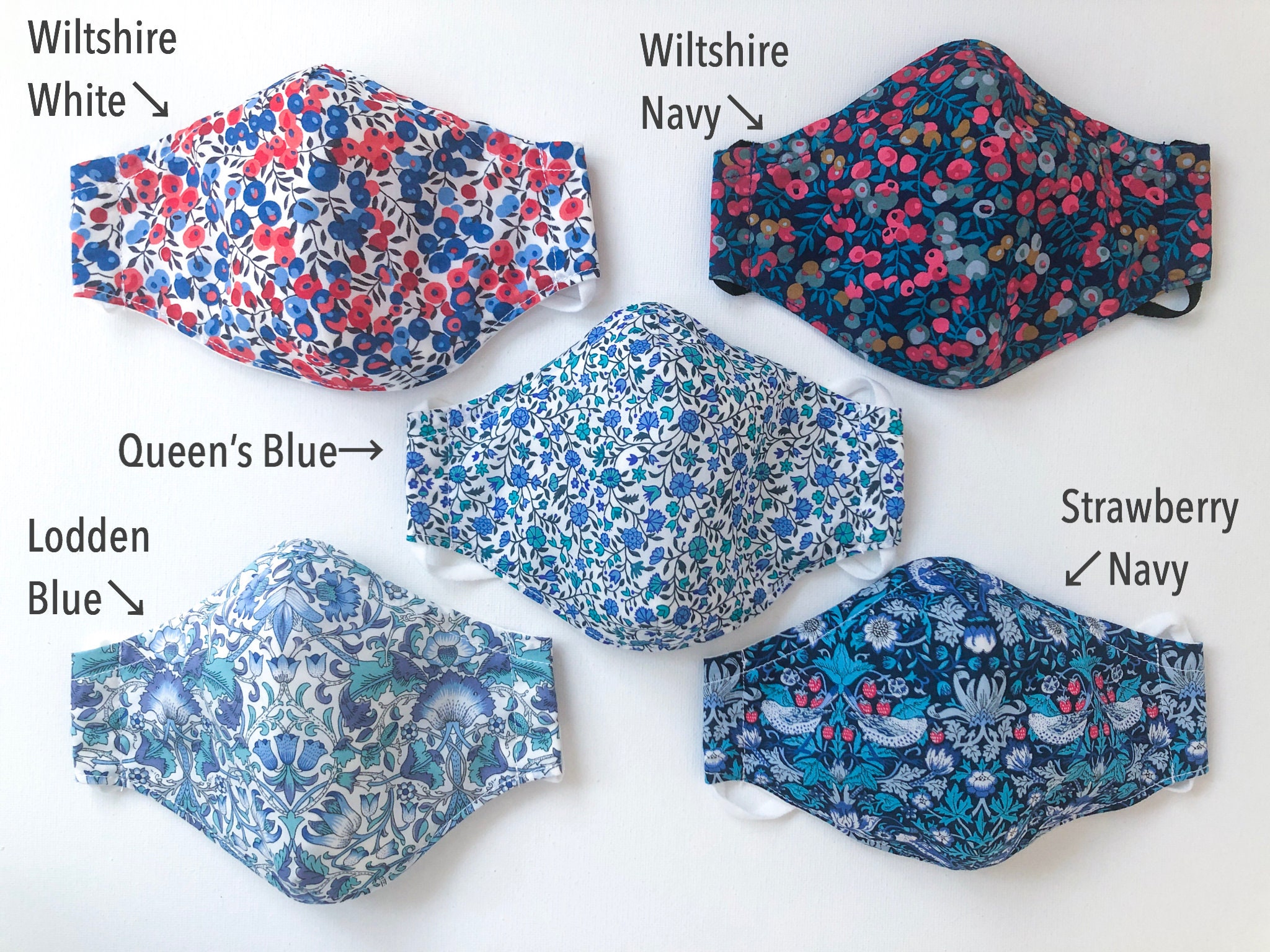 Liberty of London Face Mask Nose Wire Pretty Floral Made - Etsy