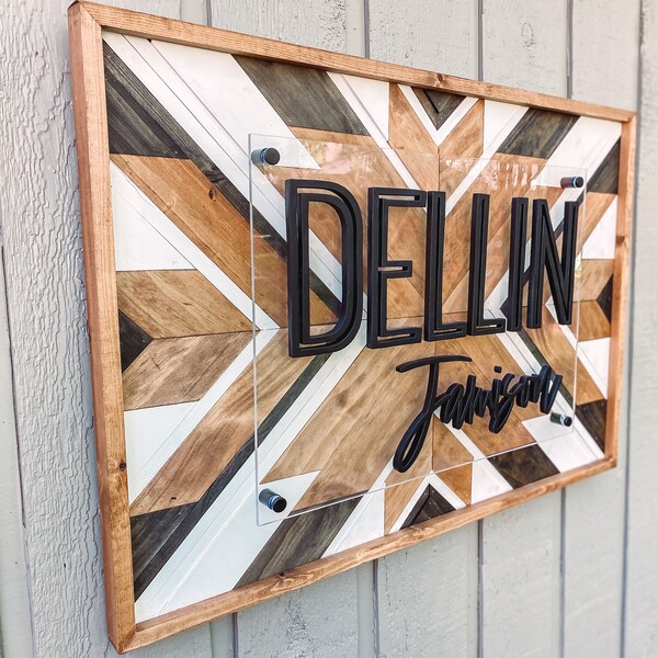 Mosaic Name Sign - Etsy