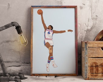 Dr J Poster - Etsy