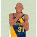 Reggie Miller the Choke Faceless Line Art Illustration Poster DIGITAL ...