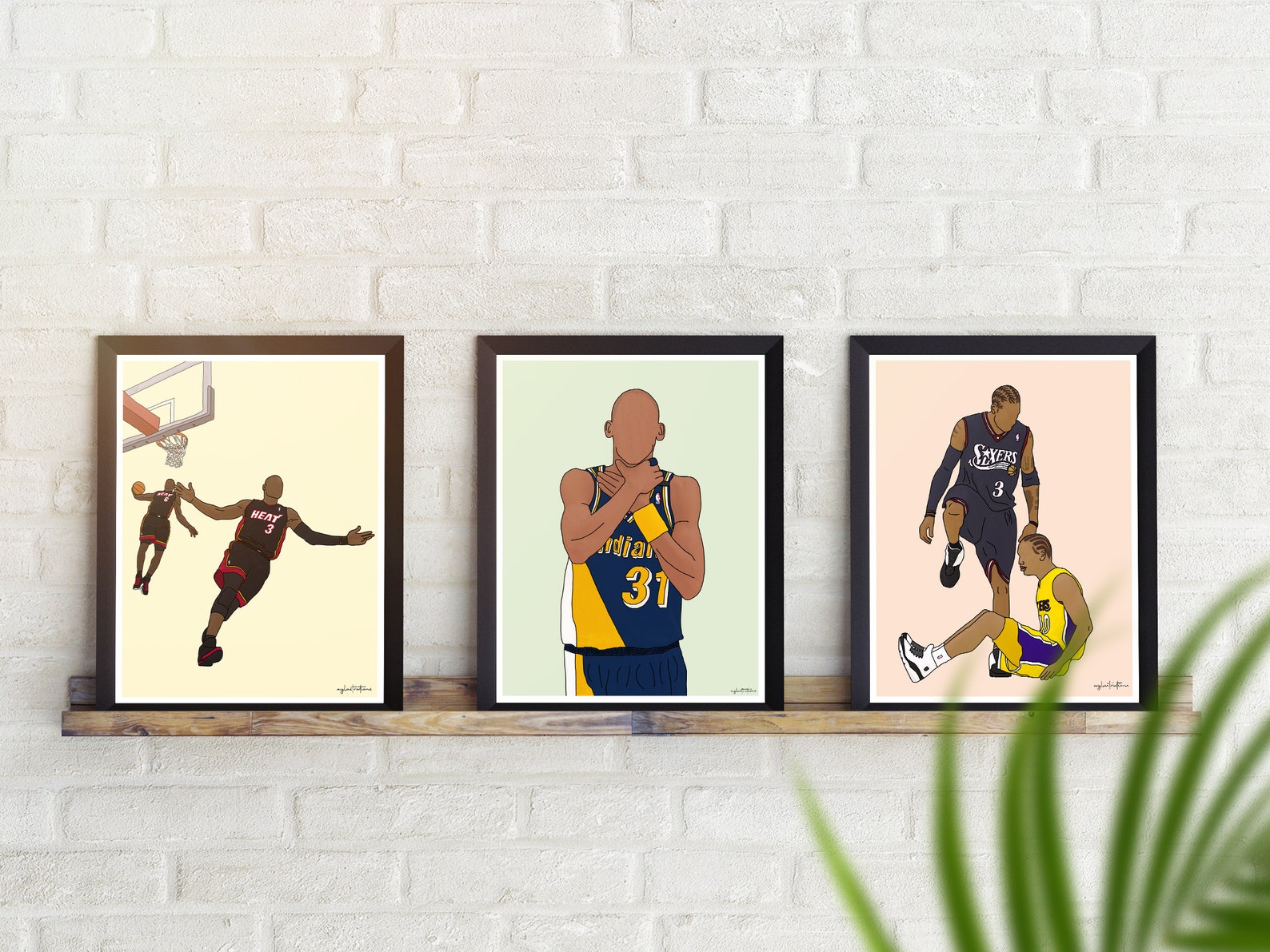 Reggie Miller "the Choke" Faceless Line Art Illustration Poster DIGITAL ...