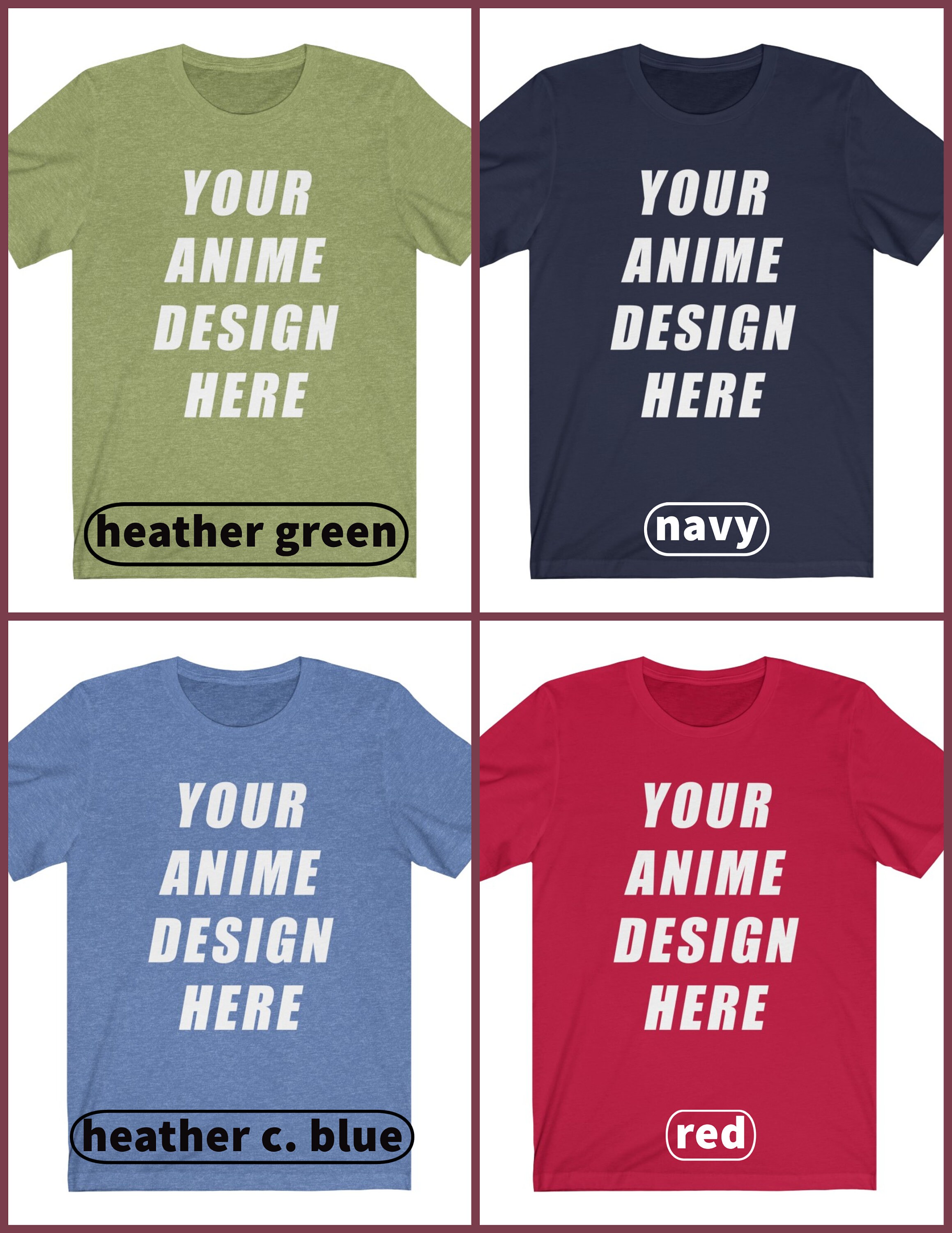 Unisex Personalized Anime T Shirt Custom T Shirt Anime Shirt | Etsy