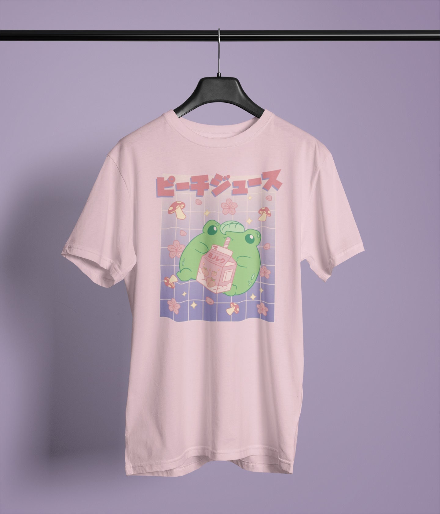 Unisex Kawaii Frog T Shirt Cute Kawaii Frog Pink Kawaii - Etsy