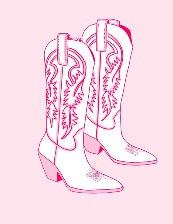 Cowboy Boot Front Drawing