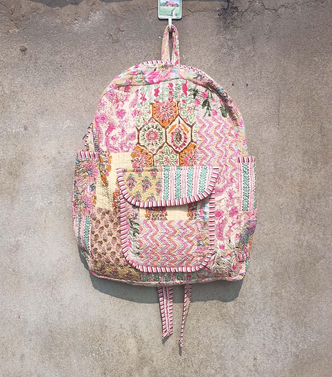 Cotton Quilted Patchwork Backpack: Colorful Indian Style Bag - Etsy