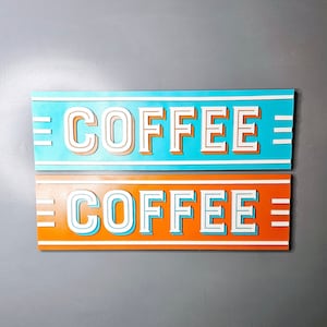 Retro Coffee Bar Sign, 1950's Diner Sign, Mid Century Modern - Etsy