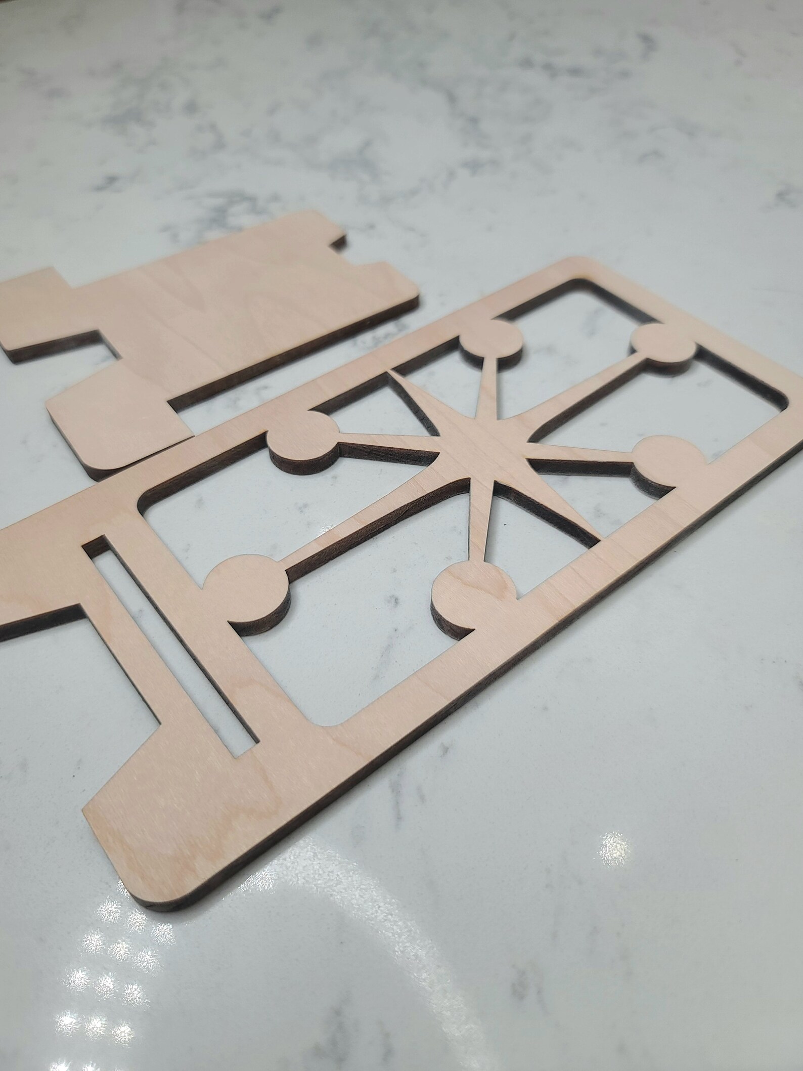 Mid Century Modern Wood Cell Phone Stand: Laser Cut Retro Design - Etsy