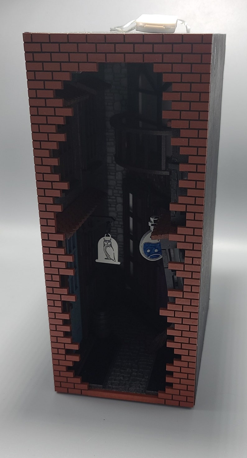 Magic Wizard Alley Book Nook DIY KIT Wood Crafts | Etsy