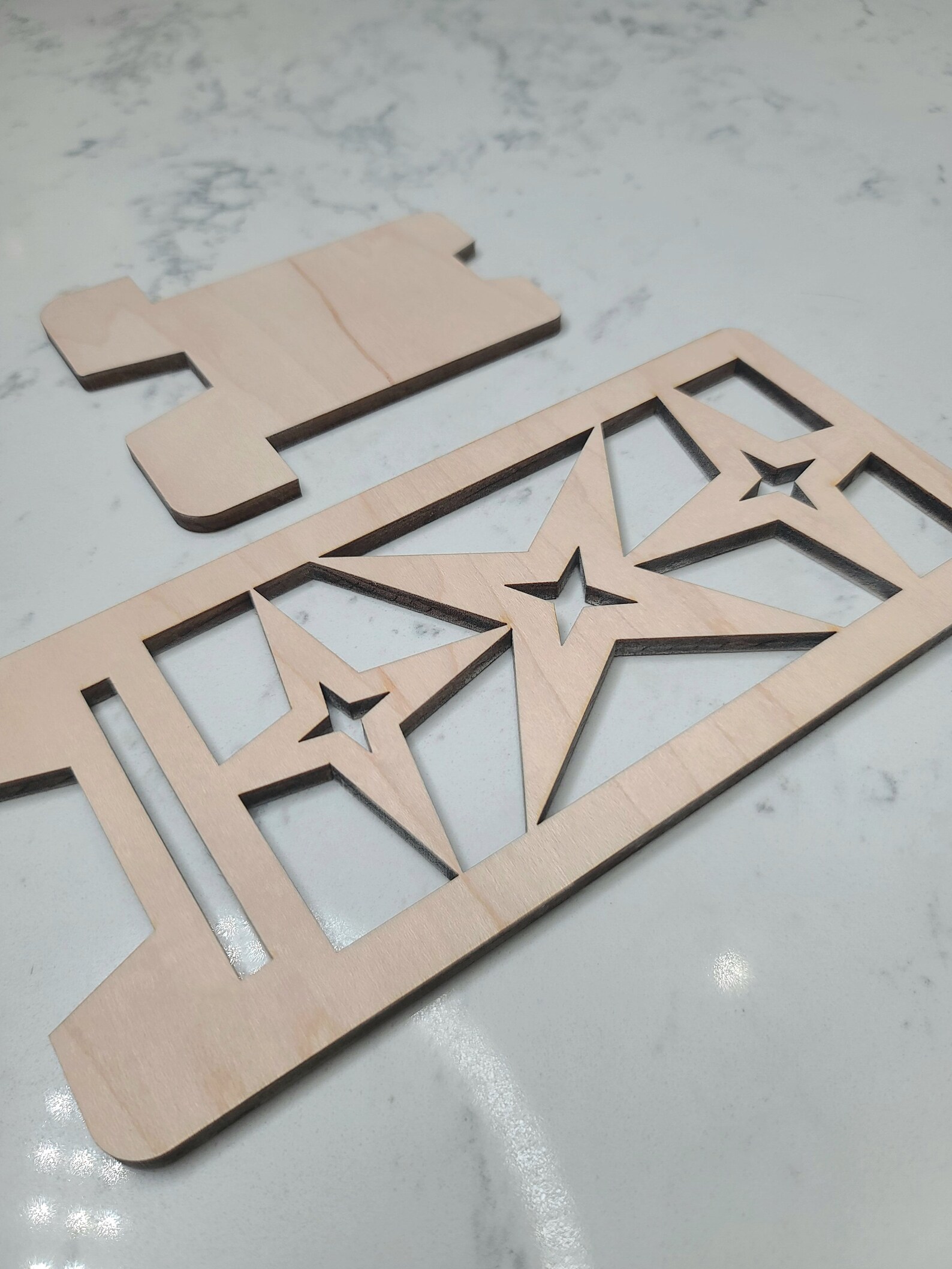 Mid Century Modern Wood Cell Phone Stand: Laser Cut Retro Design - Etsy