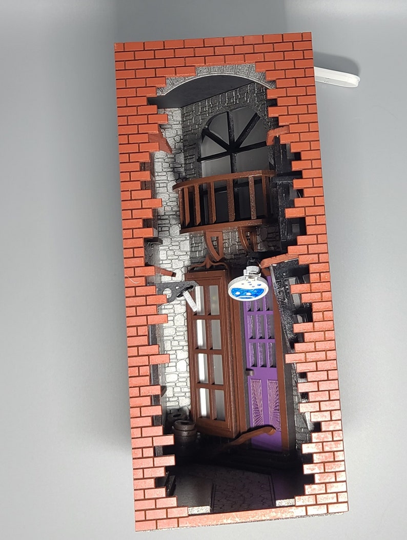 Magic Wizard Alley Book Nook DIY KIT Wood Crafts | Etsy