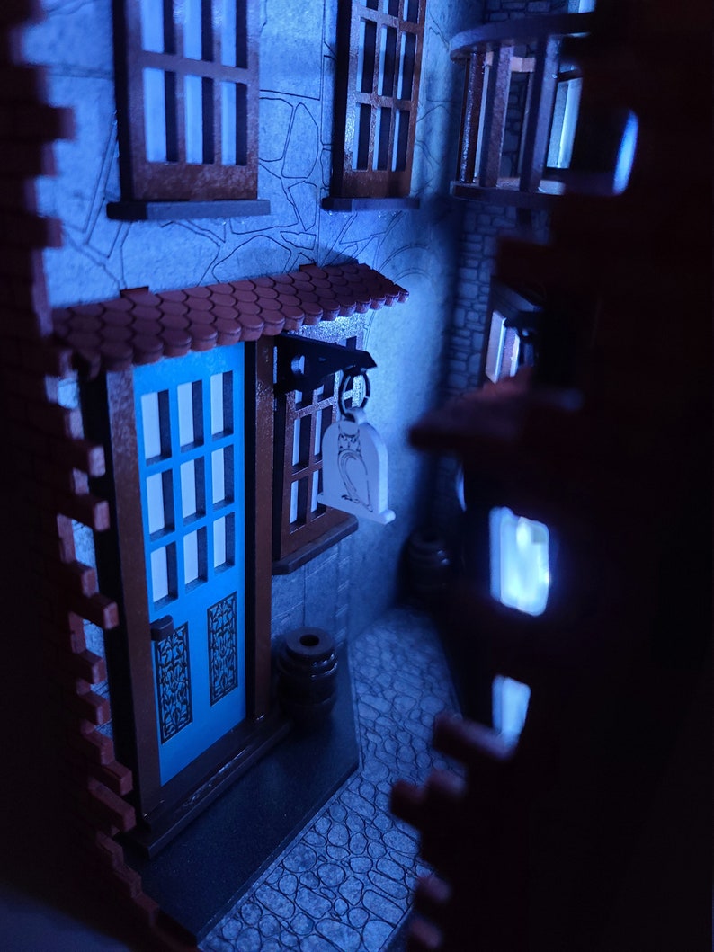 Magic Wizard Alley Book Nook DIY KIT Wood Crafts | Etsy