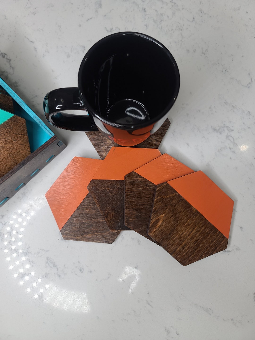 Mid Century Modern Coasters, Geometric Coasters - Etsy