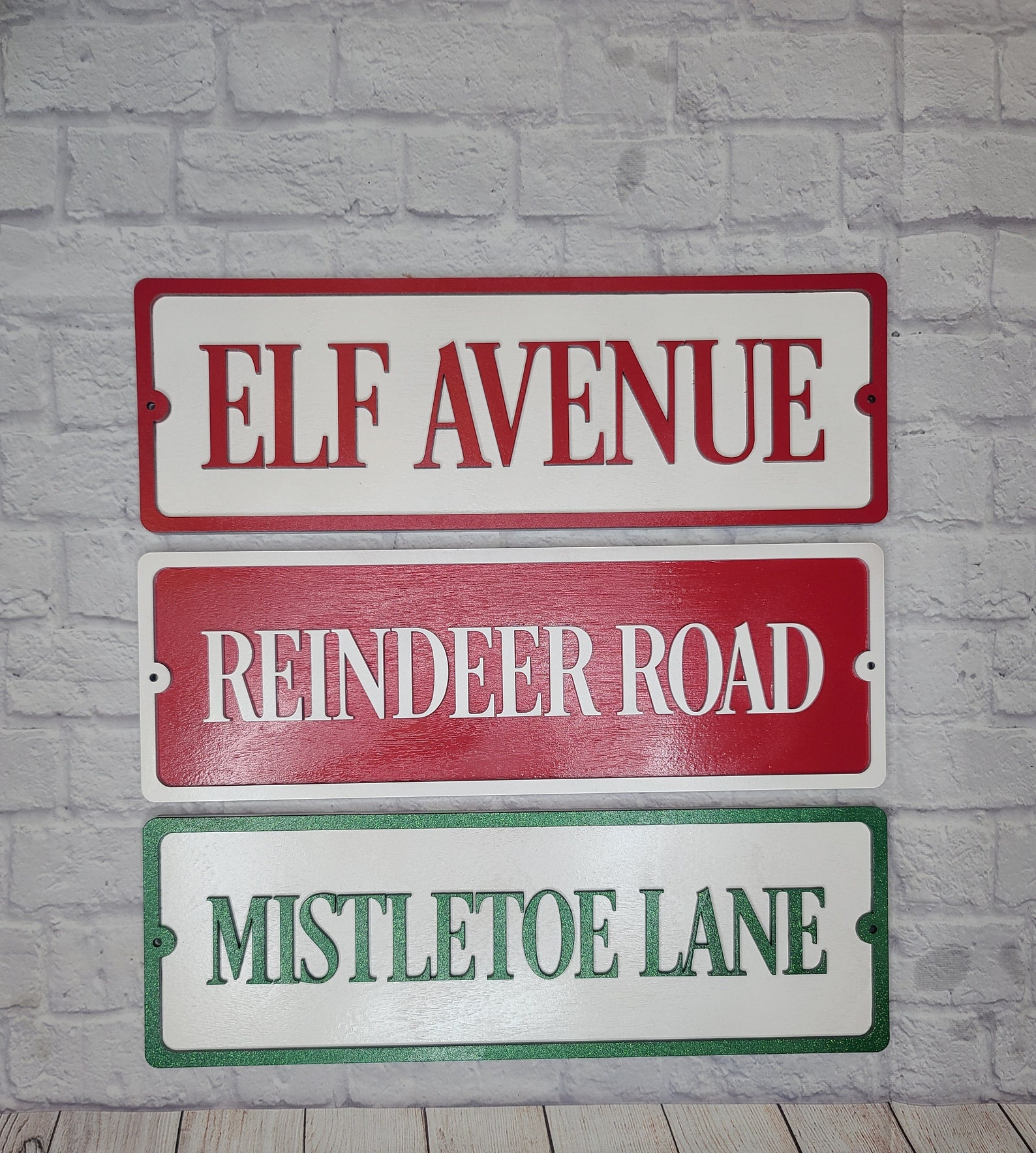 Christmas Street Signs, Elf Avenue, Reindeer Road, Holiday Sign - Etsy