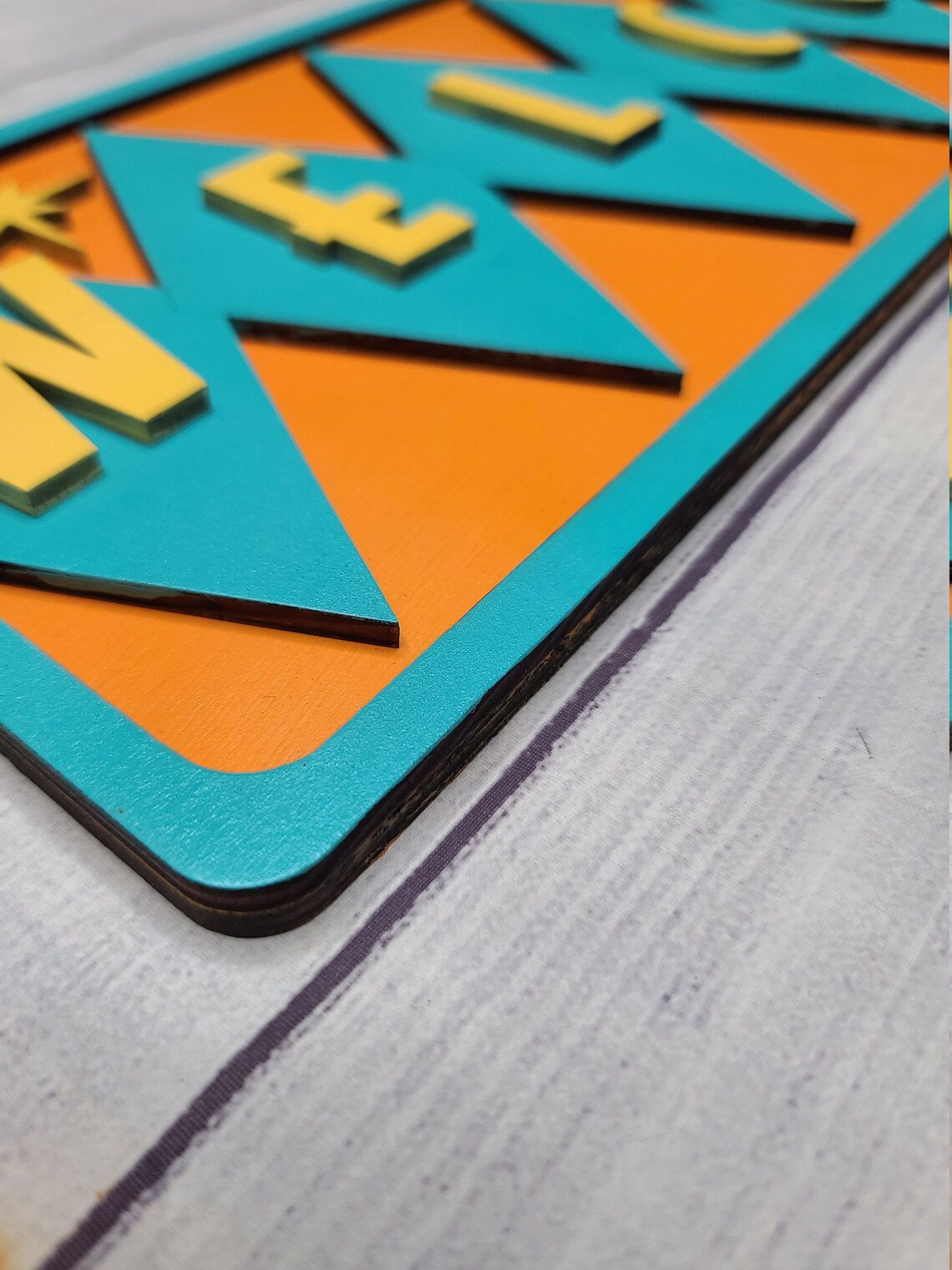 Mid Century Modern Welcome Sign MCM Atomic Starburst - Etsy