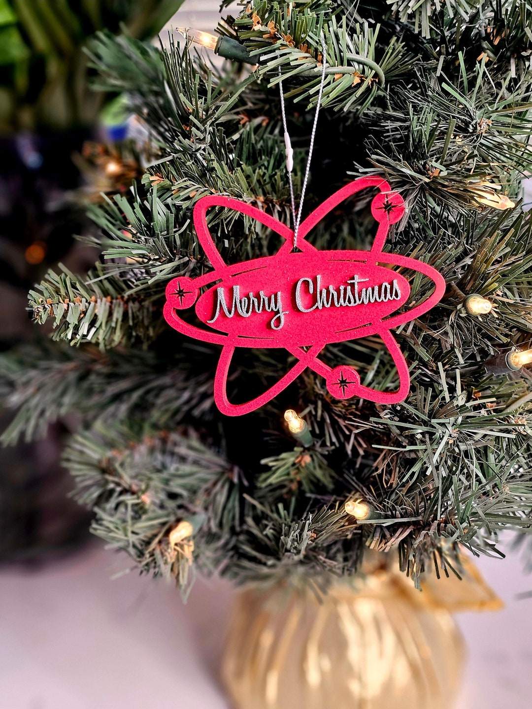 Atomic Space Age Holiday Ornament, Mid Century Modern Christmas ...