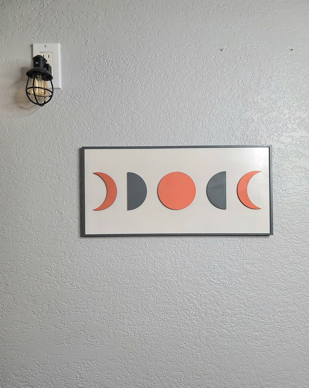Mid Century Modern Moon Phase Art Minimalist Boho Wall Art - Etsy