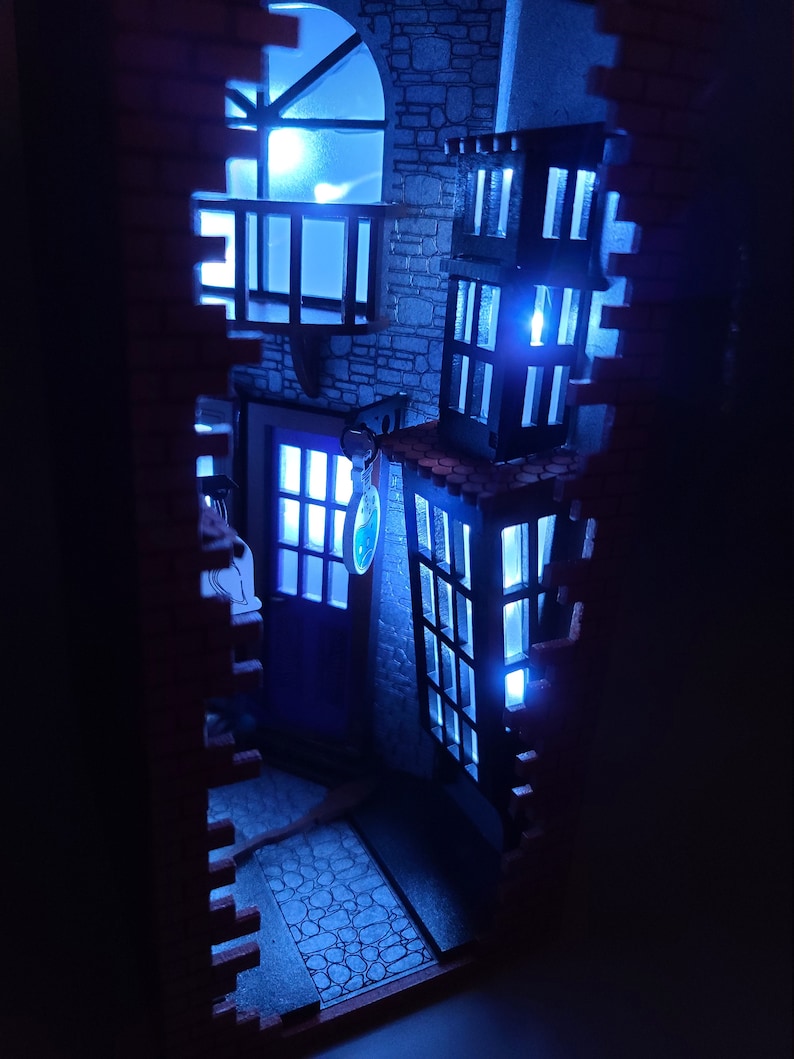 Magic Wizard Alley Book Nook DIY KIT Wood Crafts | Etsy