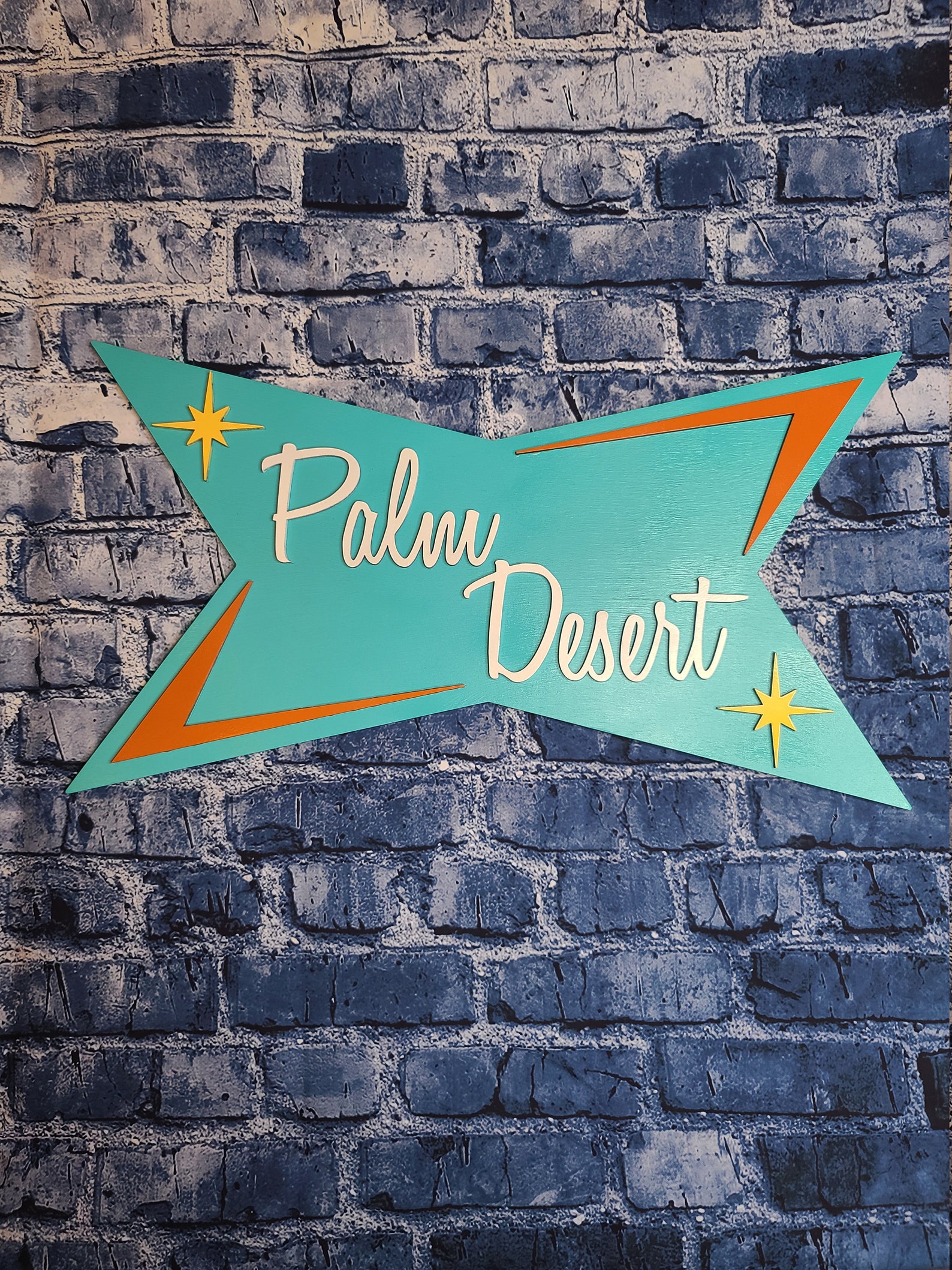 Mid Century Modern Welcome Sign Retro MCM Atomic Starburst - Etsy