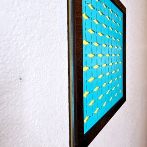 Mid Century Modern Starburst Circle Grid Wall Art, Geometric Wood Wall ...