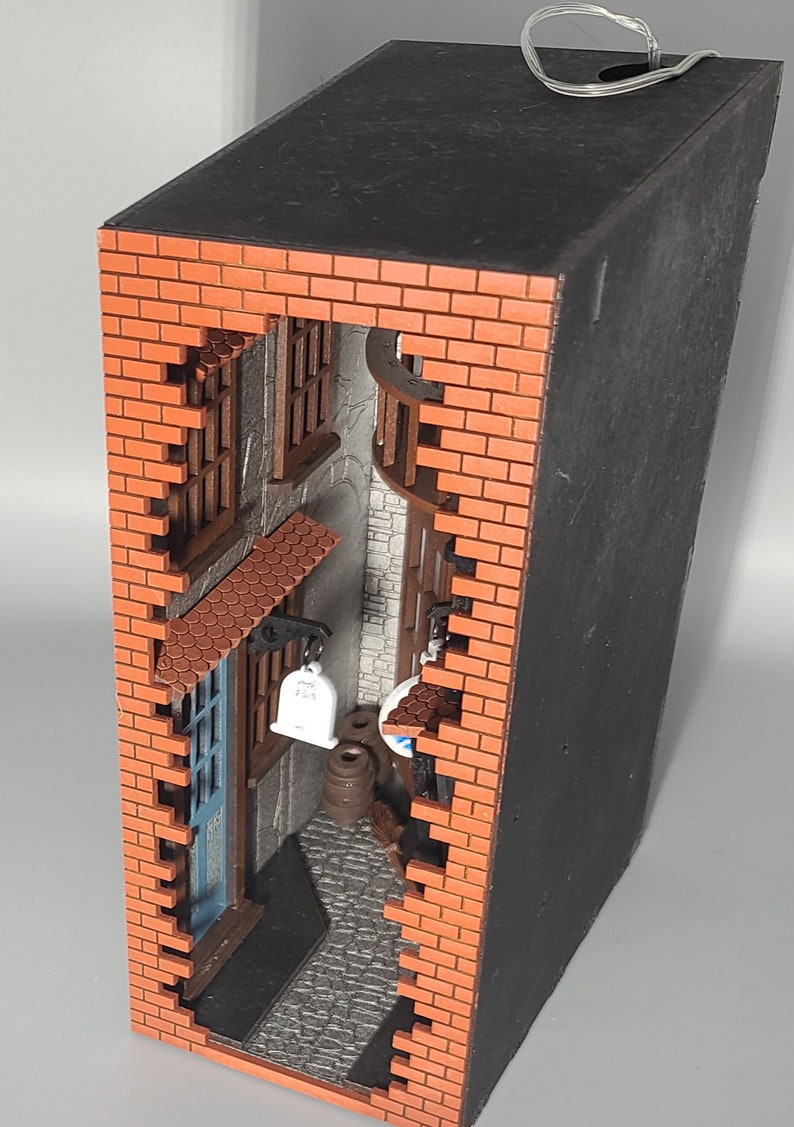 Magic Wizard Alley Book Nook DIY KIT Wood Crafts | Etsy