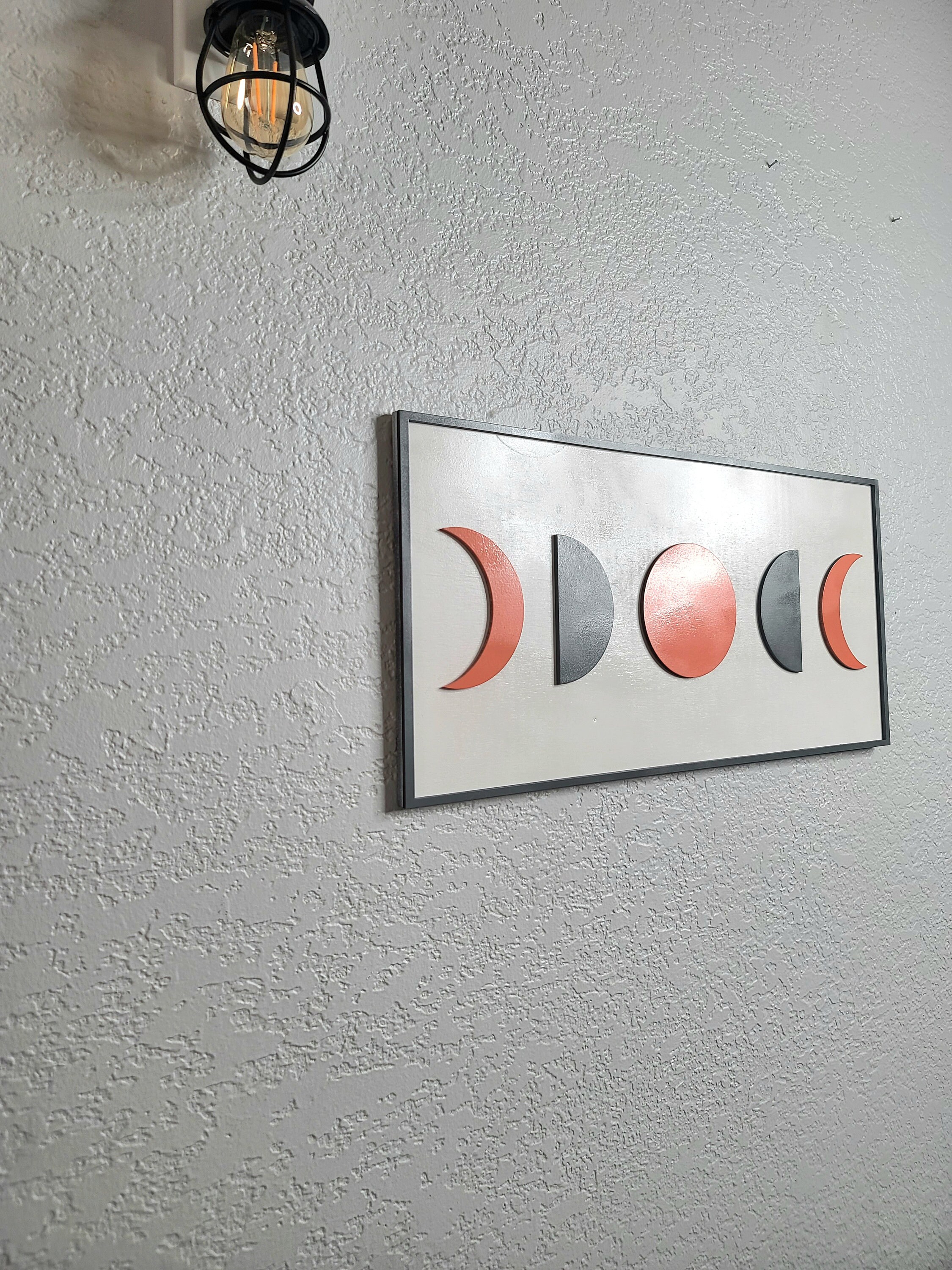 Mid Century Modern Moon Phase Art Minimalist Boho Wall Art - Etsy