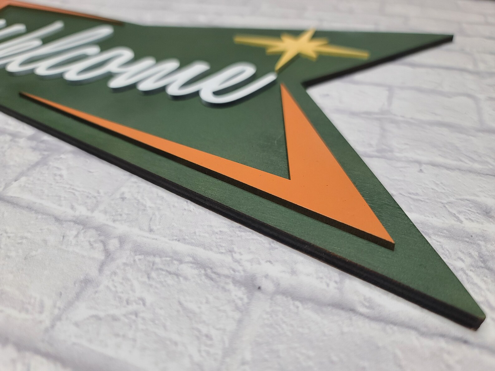 Mid Century Modern Welcome Sign Retro MCM Atomic Starburst - Etsy