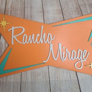 Mid Century Modern Welcome Sign, Retro MCM Atomic Starburst Outdoor or ...
