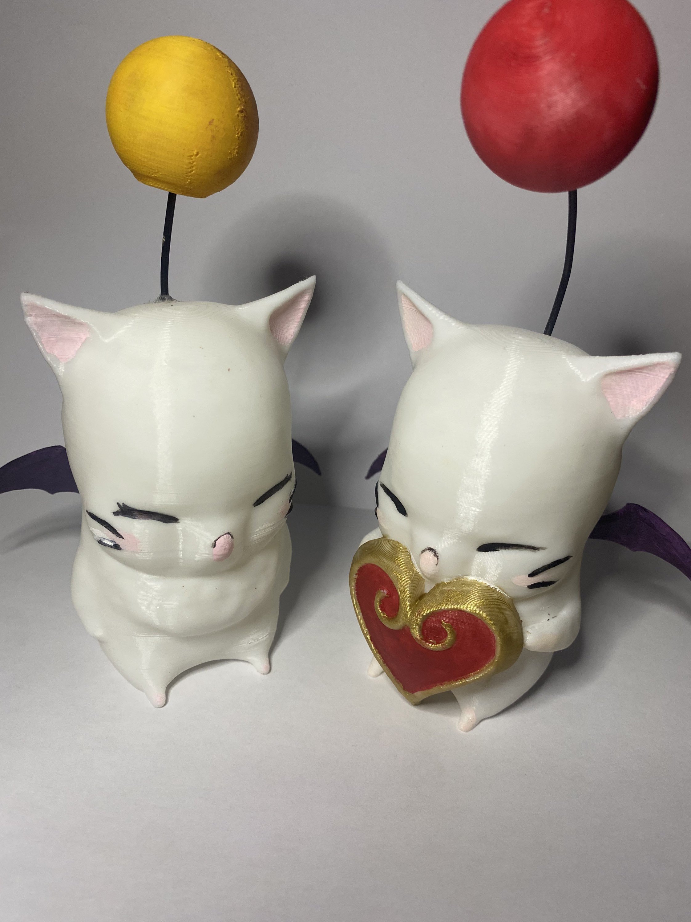 3D Printed Moogle / Heart Moogle /valentines Gift / Gift Ideas - Etsy