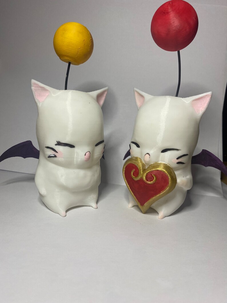 3D Printed Moogle / Heart Moogle /valentines Gift / Gift Ideas - Etsy