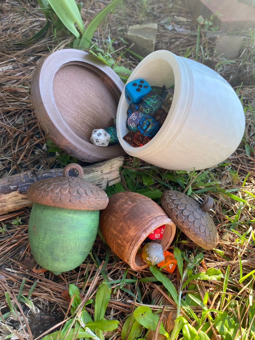 3D Printed Acorn Dice Holder Acorn Container Trinket Holder Mighty ...