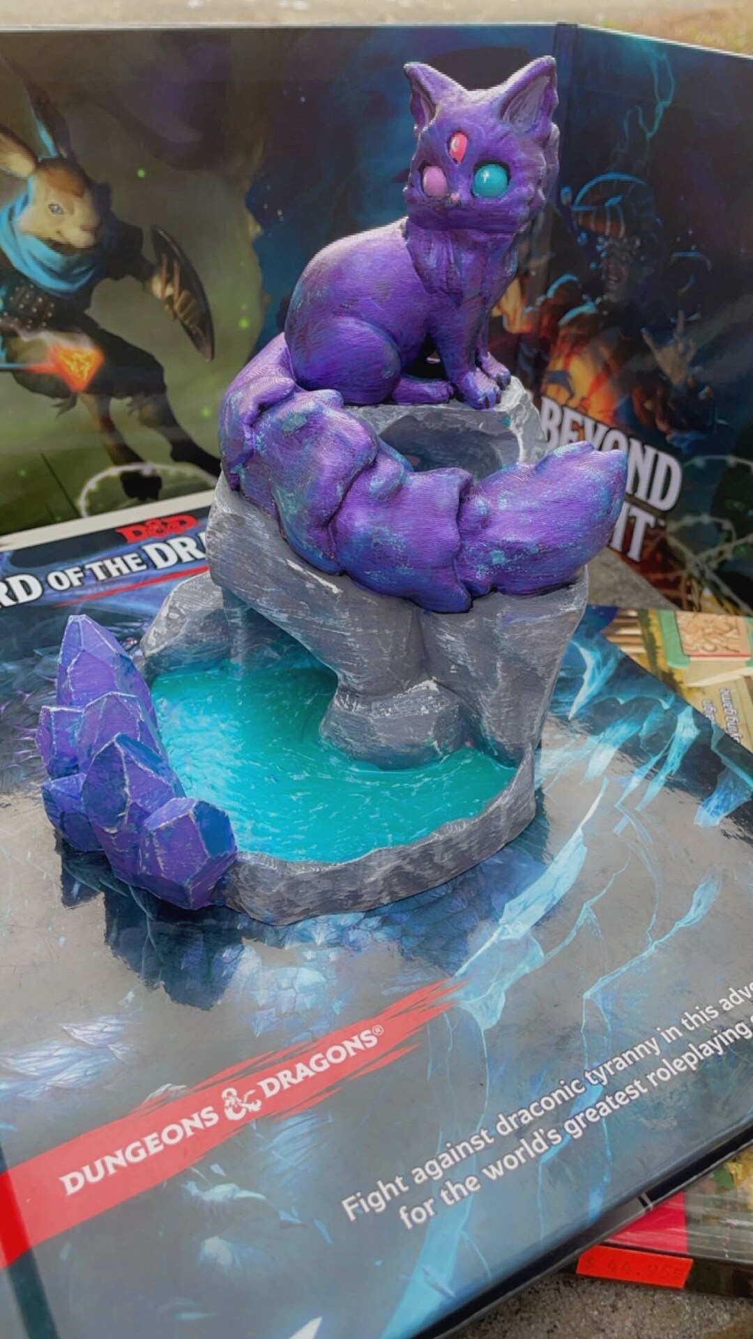 3D Printed Arcadia Dice Tower Magical Cat Dice Tower Wizard's Pet D&D ...