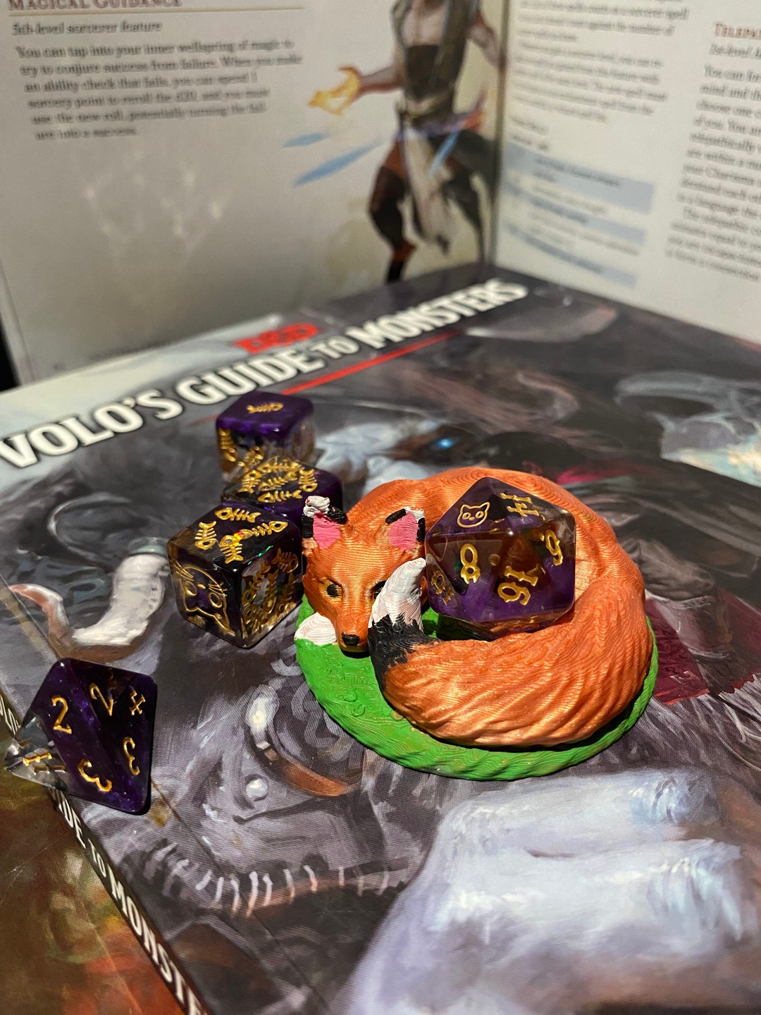 3D Printed Fox Dice Guardian Druid or Ranger Dice Guardian Fox D&D ...