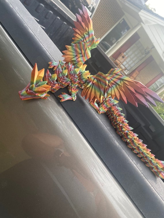 3D Printed Winged Crystal Dragon/ Cinderwing3d Dragons/ - Etsy