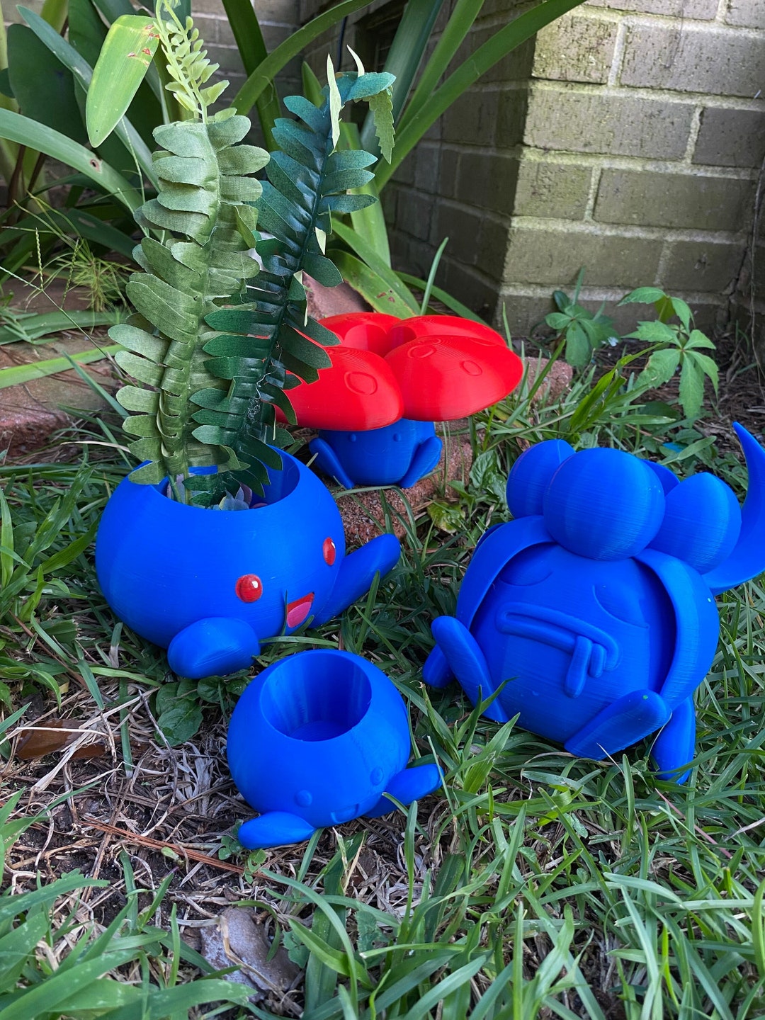3D Printed Oddish Planter / Succulent and Plant Pot/ Oddish Evolution ...