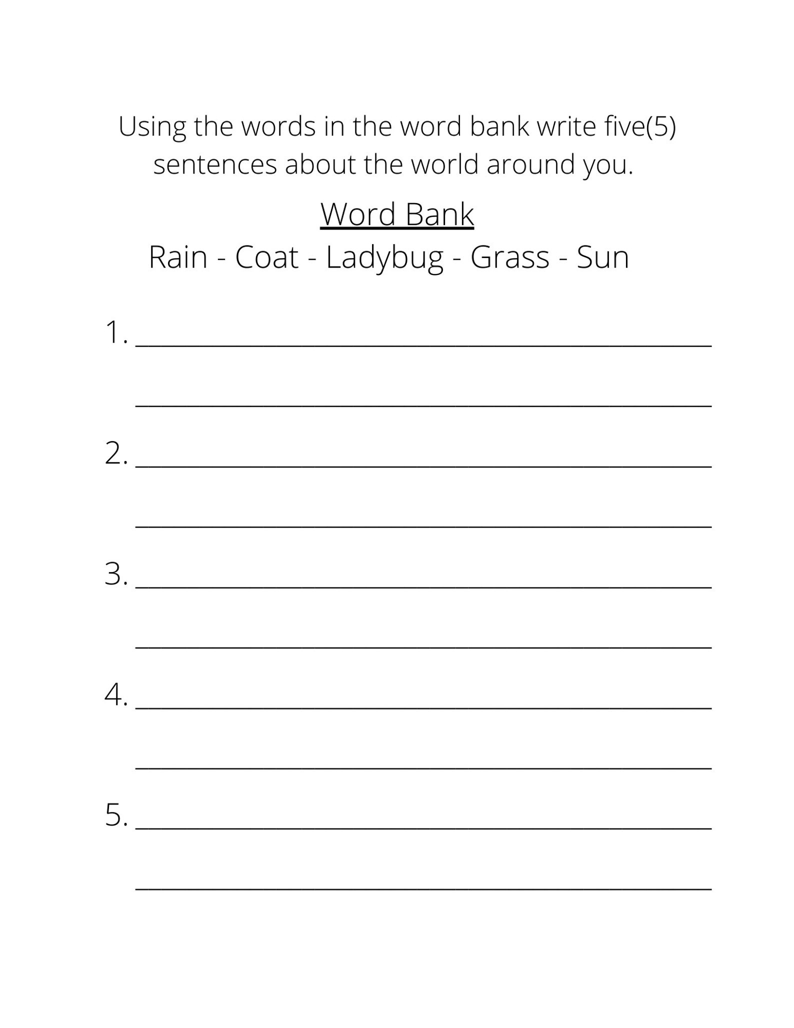 Science Worksheet Handout Set At-home Learning Practice Work Virtual ...